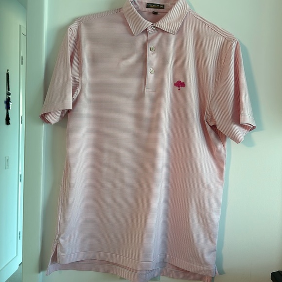 Peter Millar | Shirts | Mens Golf Polo Top In Light Pink | Poshmark